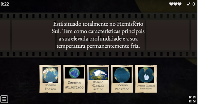 ATIVIDADE ON-LINE DE RELACIONAR OS OCEANOS II