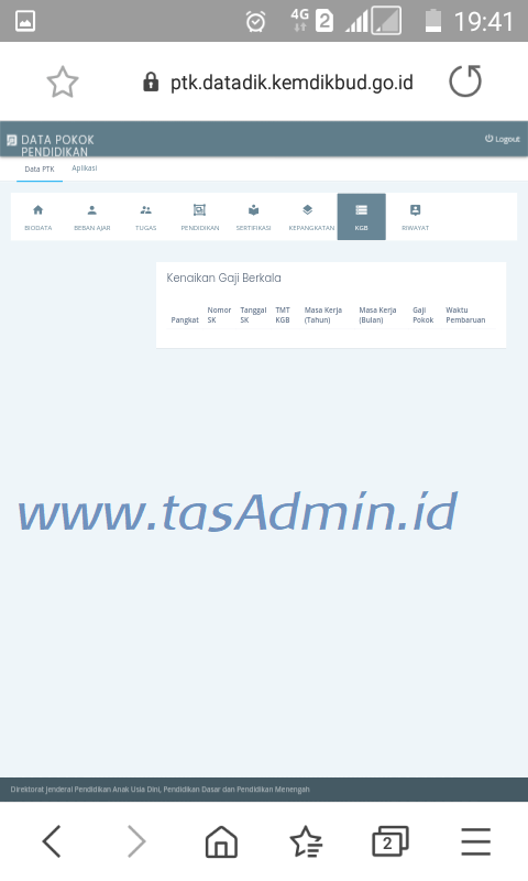 CEK DATA GURU DI WEB PTK DATADIK KEMDIKBUD - tasADMIN