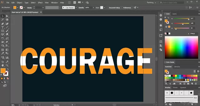 Stair Text Effect in Adobe Illustrator - Adobe Tutorial