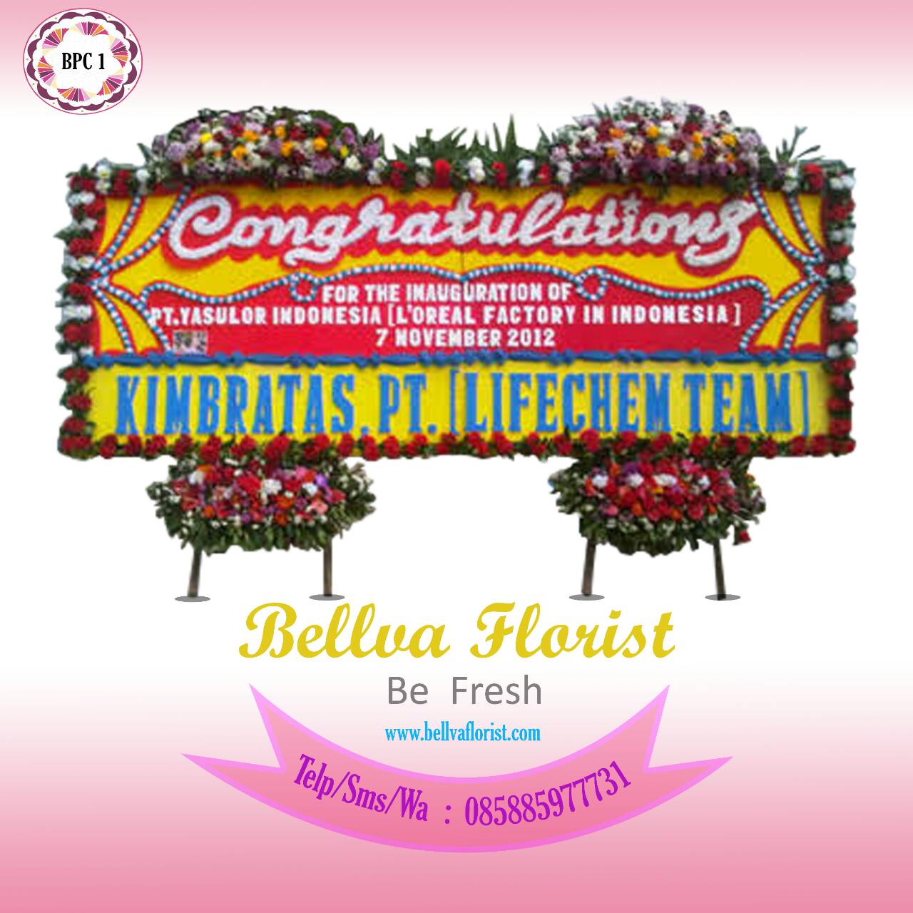 BUNGA PAPAN CONGRATULATIONS - TOKO BUNGA CIKARANG 085885977731