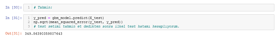 Python - GBM (Regresyon)