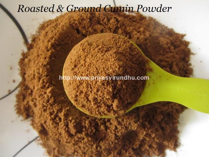 Priya's Virundhu: Homemade Roasted Cumin Powder/How to make roasted ...