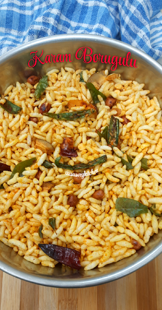 Vasusvegkitchen: Masala maramaralu || karam borugulu || spicy puffed rice