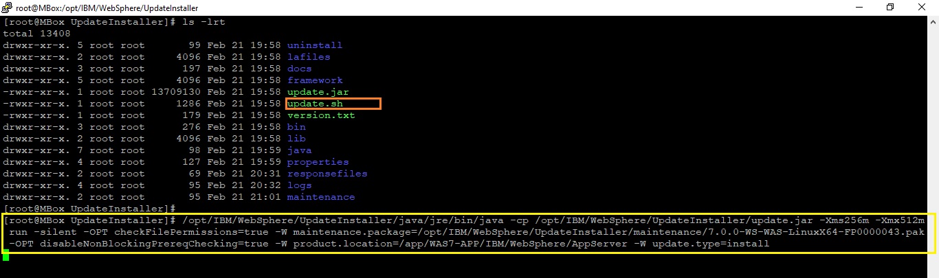 MiddlewareBox: WebSphere Application Server 7.0.0.X & FIXPACK install / Update on the non ...