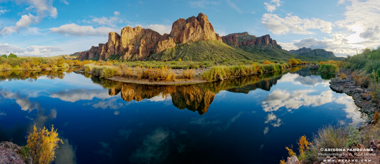 Arizona Panorama: Fall on the Salt River