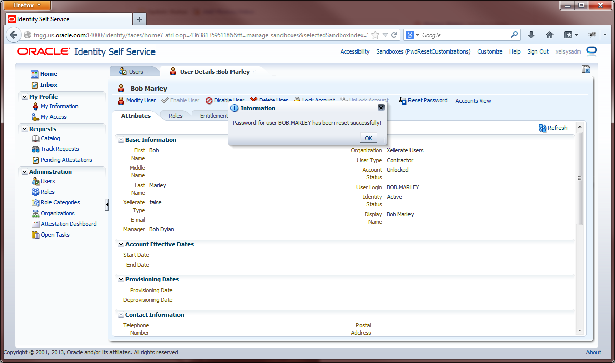 Oracle Fusion Middleware Security Oim Reset Password Customization Example