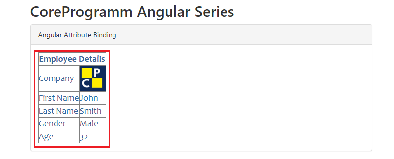 Angular Attribute Binding Coreprogram