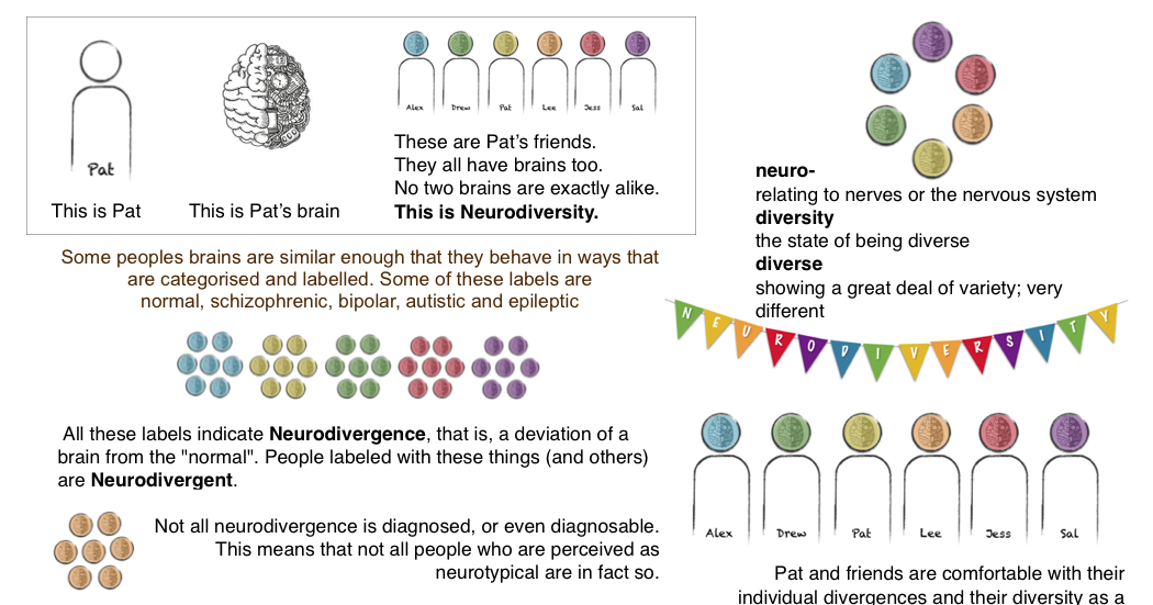 different kinds of normal : Basics of Neurodiversity infographic