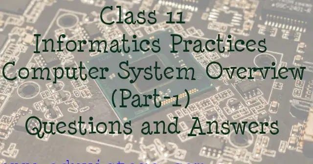 CBSE Papers, Questions, Answers, MCQ ...: Class 11 - Informatics ...