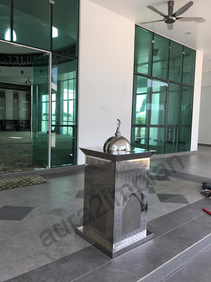 TABUNG DERMA MASJID DAN SURAU STAINLESS STEEL