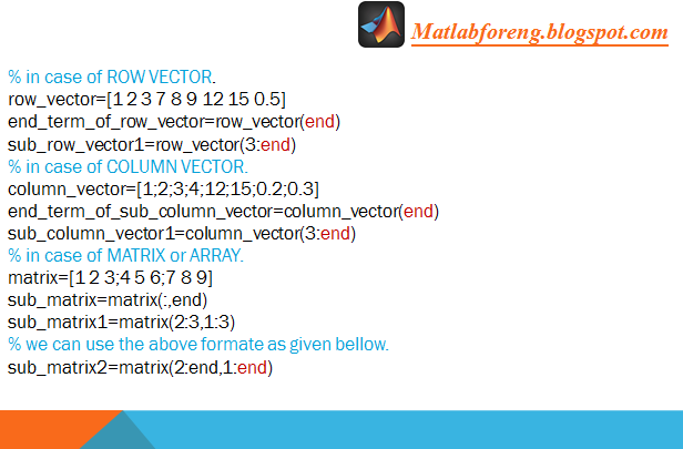 How to use end function as shortcut key to construct subarrays in ...