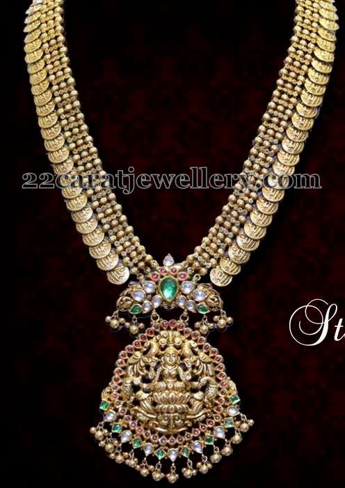 Kasu Haram in Temple Patterned - Jewellery Designs