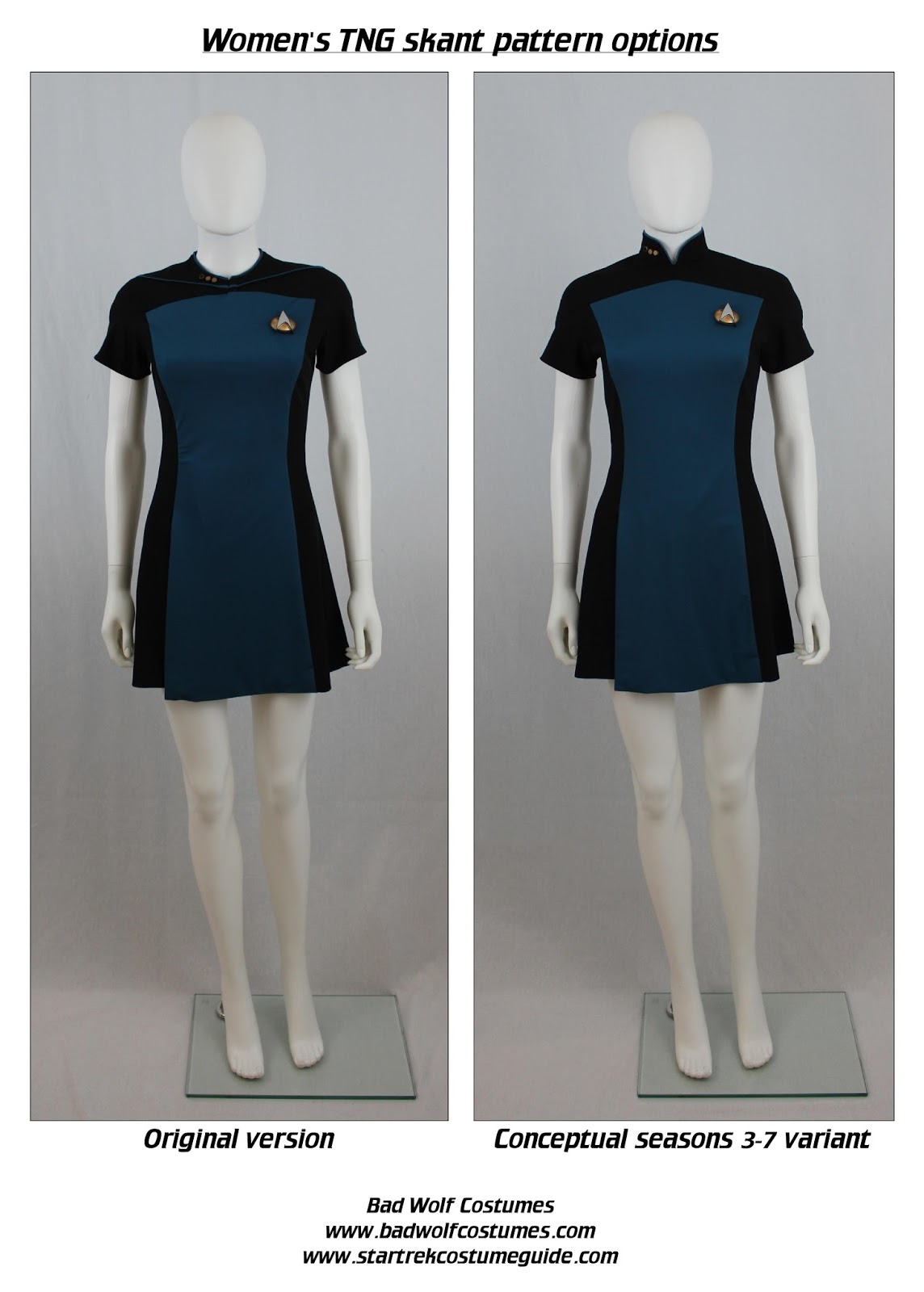 Bad Wolf Costumes Star Trek Tng Womens Skant Sewing Pattern