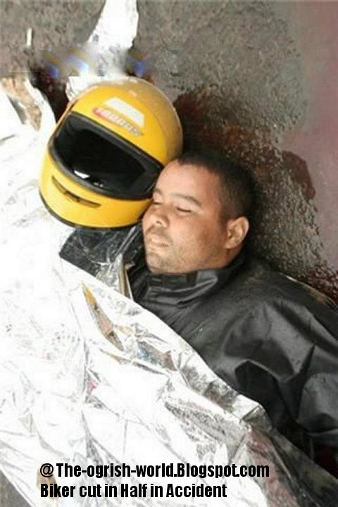 The ogrish world: Biker cut in Half in Accident-Brazil