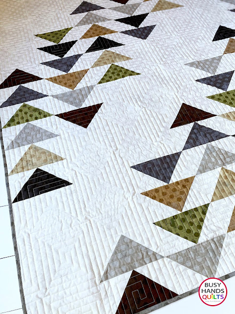 Busy Hands Quilts: Formation Throw Quilt in Moda Grunge Seeing Spots!