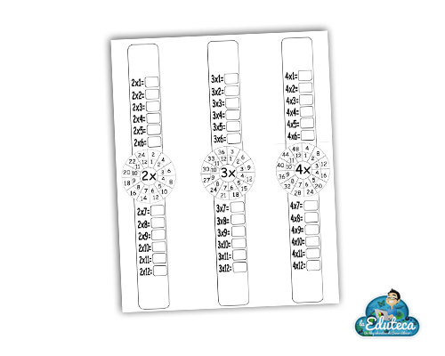 RECURSOS PRIMARIA | Relojes de las tablas de multiplicar ~ La Eduteca