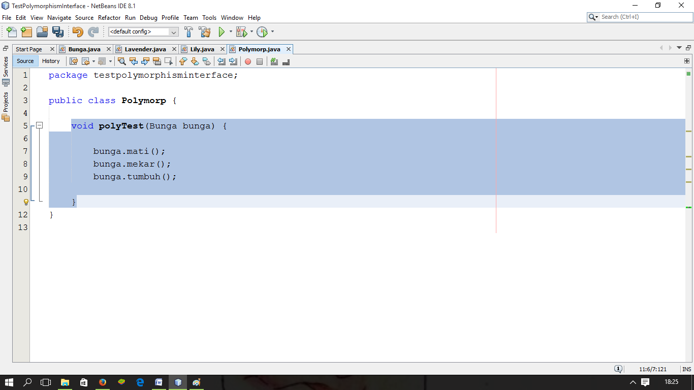 JAVA: Program Sederhana Berbasis Objek (Bunga) Polimorfisme Dan Interface