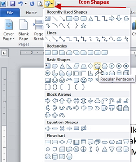 Microsoft Office: cara menampilkan shapes pada quick access toolbar di word