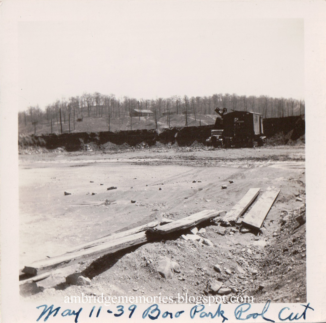Ambridge Memories: Ambridge Borough Swimming Pool construction, 1939 ...