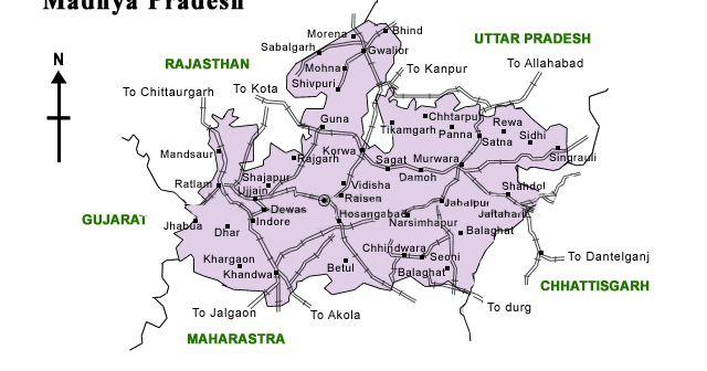 Rail-Map-india: Madhya Pradesh Rail Map