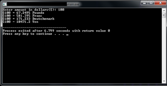C++ currency converter - C++ Programming and Solutions