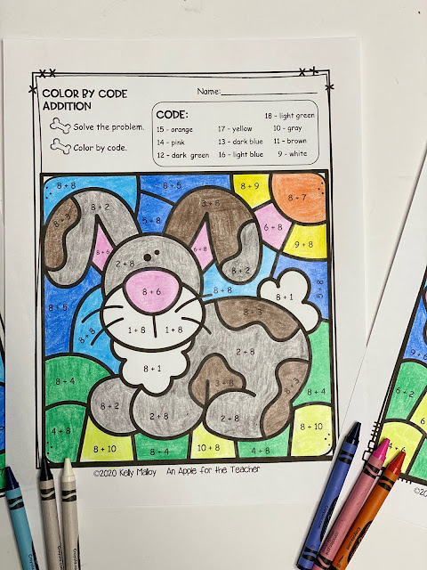 An Apple For The Teacher: Pets Color By Number Worksheets