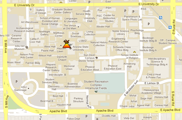 Arizona State University Tempe Map