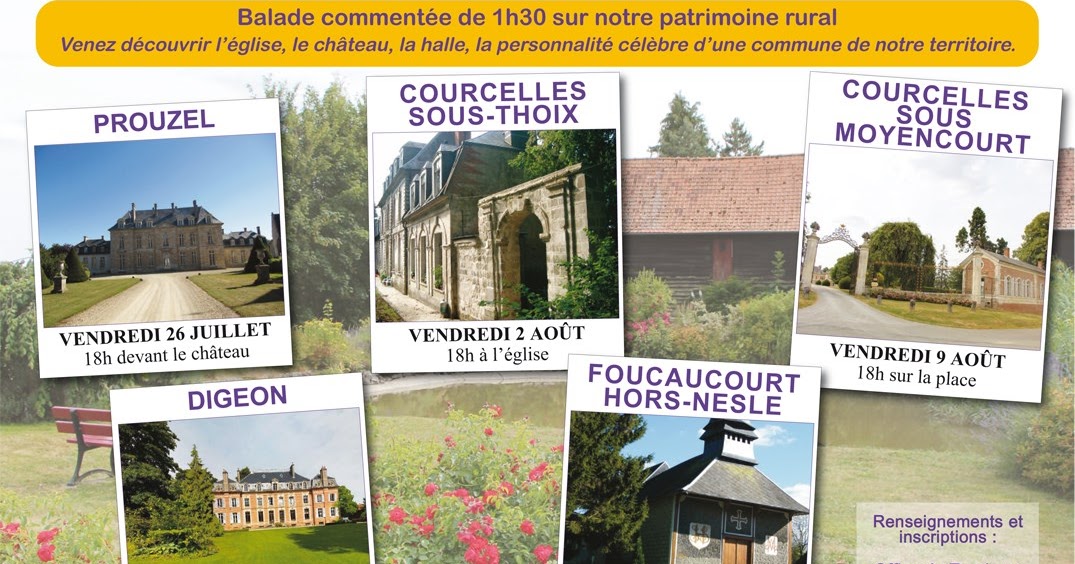 COURCELLES-SOUS-MOYENCOURT: BALADE COMMENTEE DANS COURCELLES LE 9 AOUT 2019