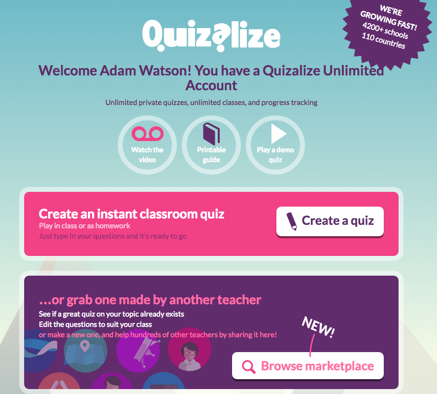 Adam Watson's Edtech Elixirs: Quizalize