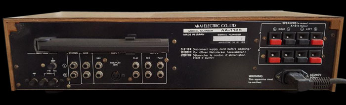 stereonomono - audio Hi Fi Compendium - 14 years on-line: Akai AA-1125 receiver