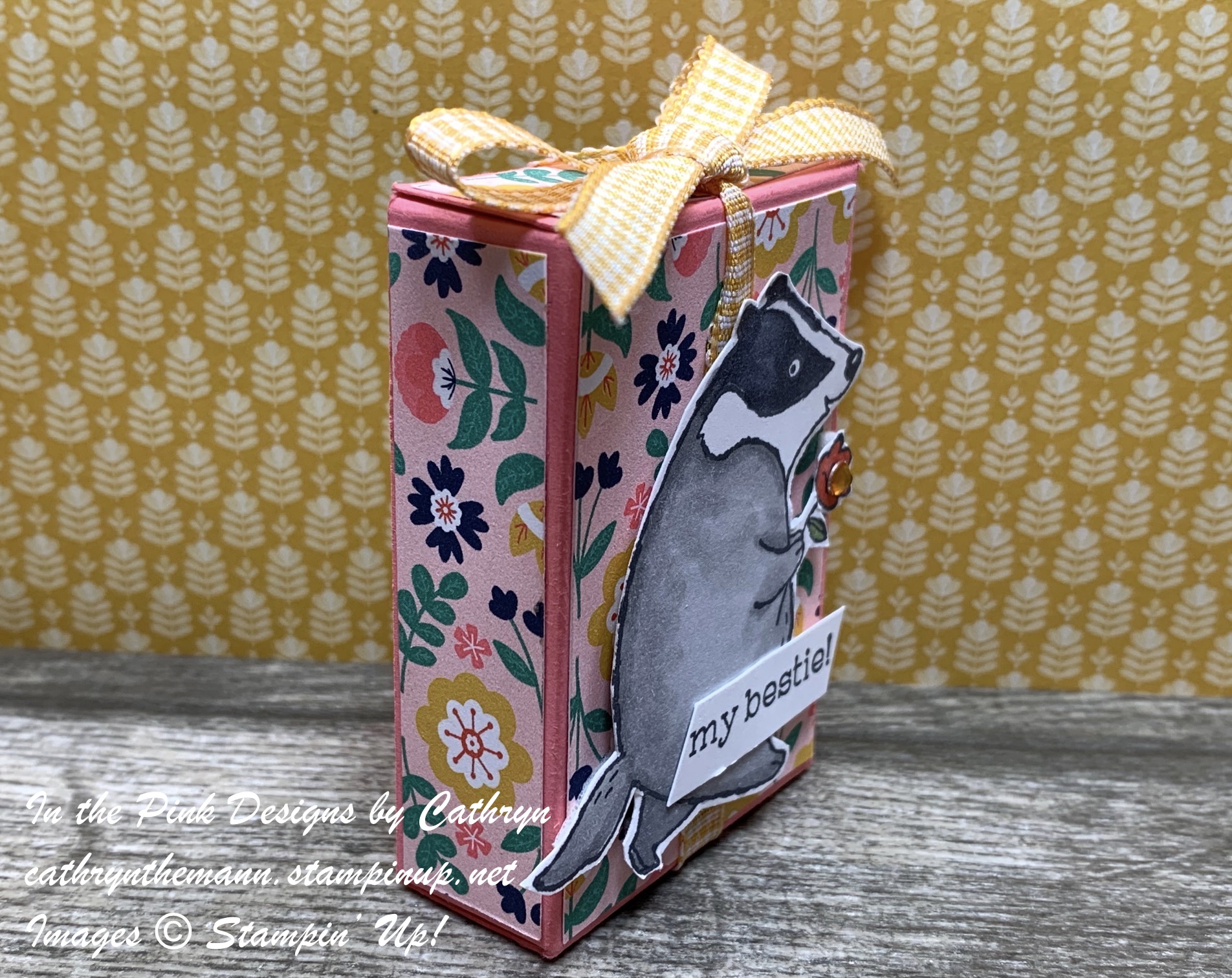 In the Pink, Designs by Cathryn: BADGER BESTIES MINI POST IT NOTE BOX ...