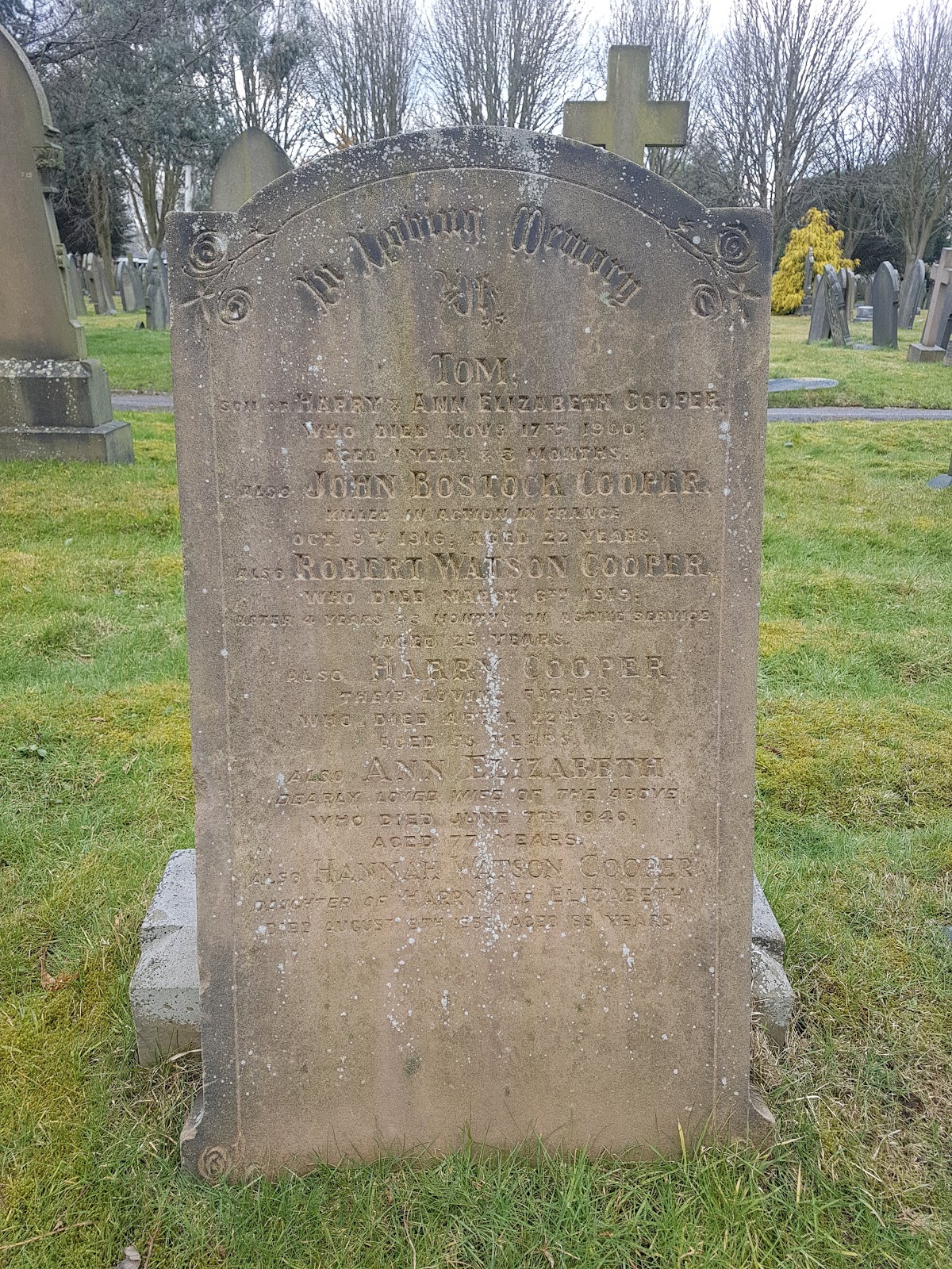War Graves and Memorials: Stockport Cemetery and Crematorium.