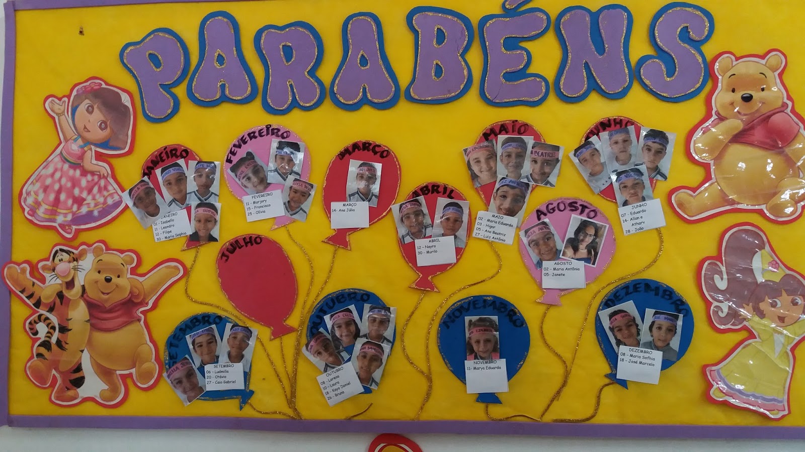 JANETE CLÉIA: Mural de aniversariante da turma pronto!