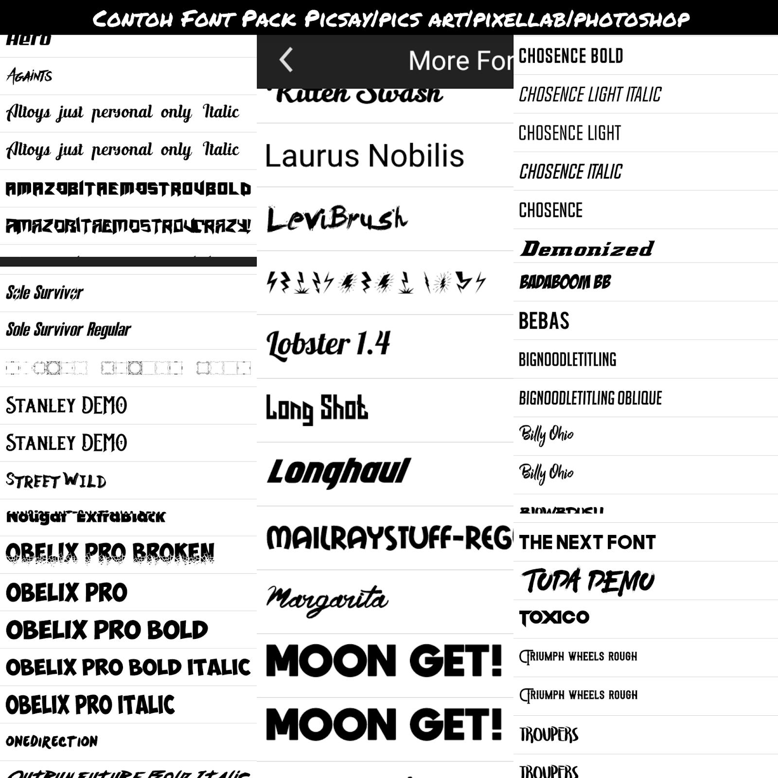 Download Aplikasi Foto Editor & Font Pack Mod Lengkap : DOWNLOAD FONT ...