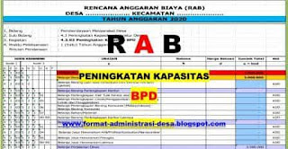 Contoh Format RAB Pelatihan Peningkatan Kapasitas Aparatur Desa ...