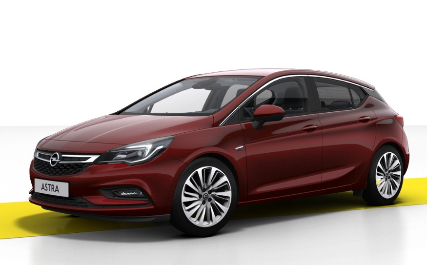 Opel Astra 5 (2015 à 2019) - Couleurs et code peinture