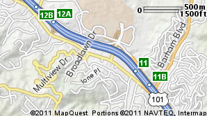 Map of Hollywood City, Tourist Maps: Cahuenga Pass Map Pictures