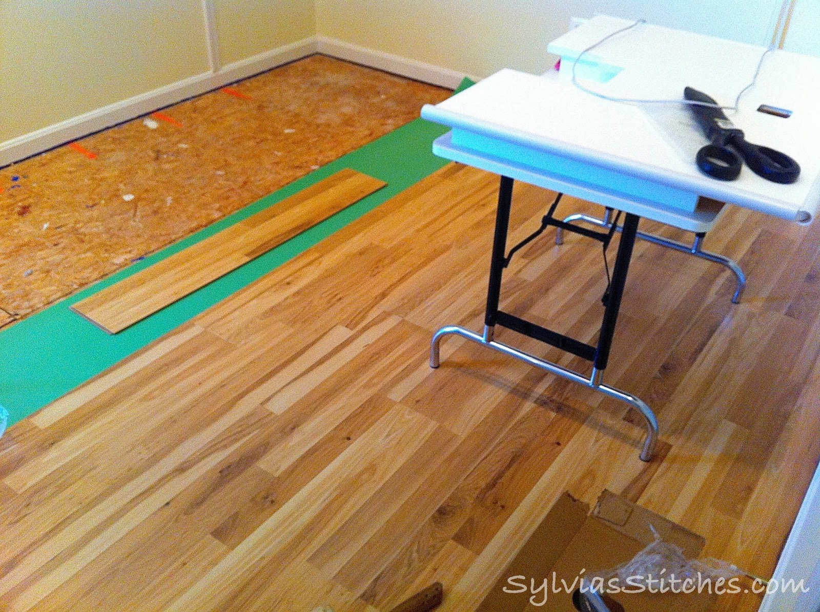 New Sewing Room Floors - Sylvia's Stitches