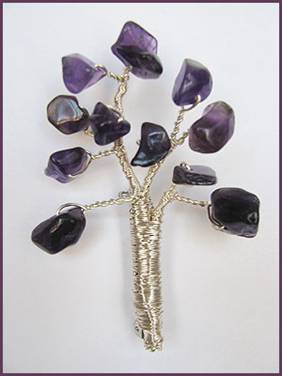 Wire Wrapped Gemstone Chip Tree Brooch Tutorial / The Beading Gem