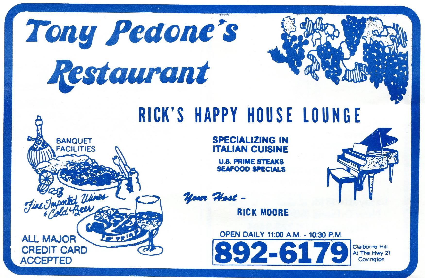 Tammany Family: Tony Pedone's Restaurant
