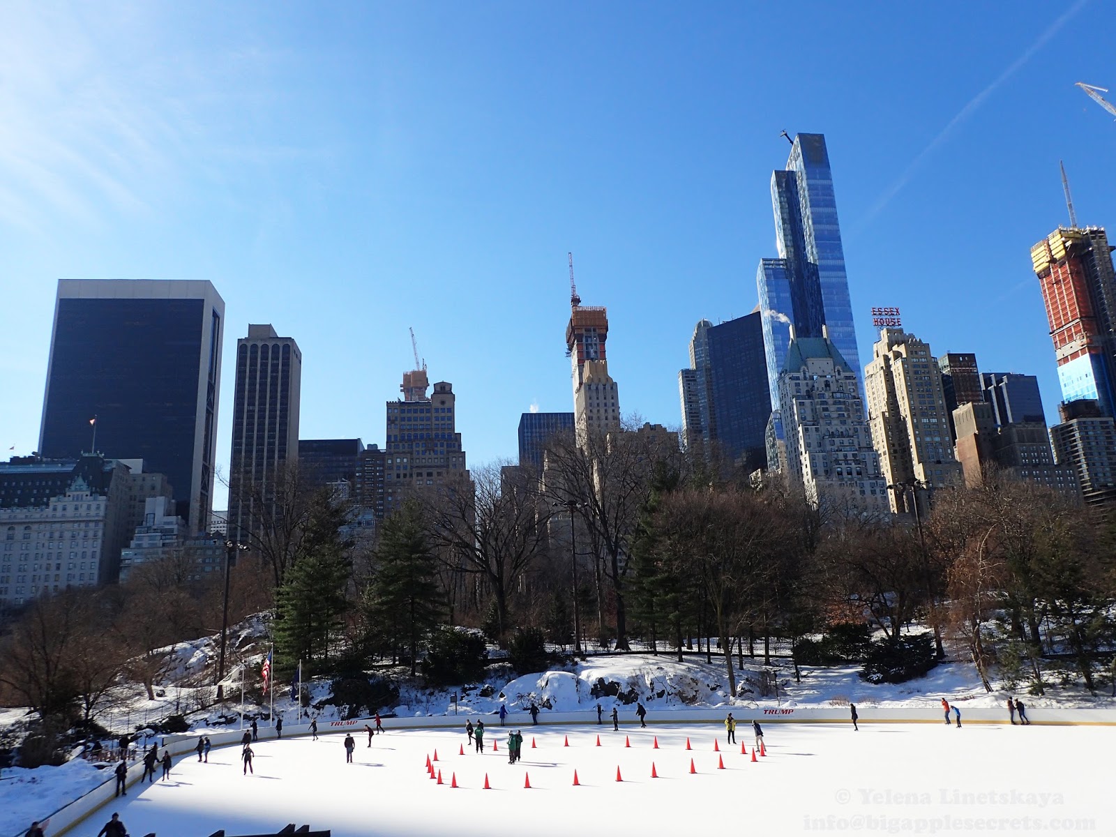 Big Apple Secrets: Skating in Central Park. Wollman Rink and Donald Trump.