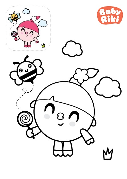 Coloring Pages Baby Riki Coloring Pages