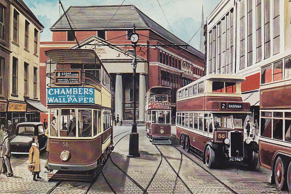Discover the World on Trains: Trams in Coventry City Center, U. K.