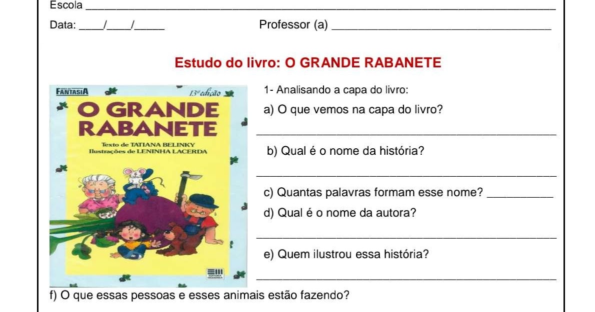 O Grande Rabanete Texto - RETOEDU