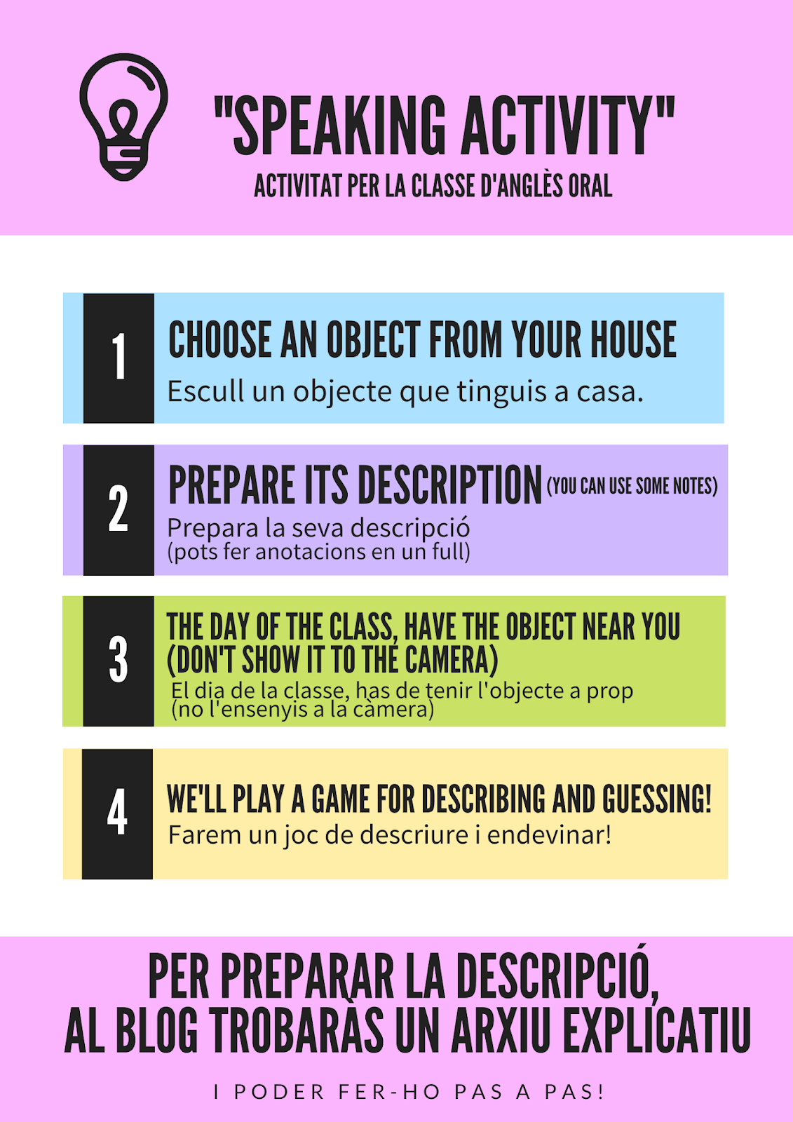 SPEAKING ACTIVITY: DESCRIBING AN OBJECT