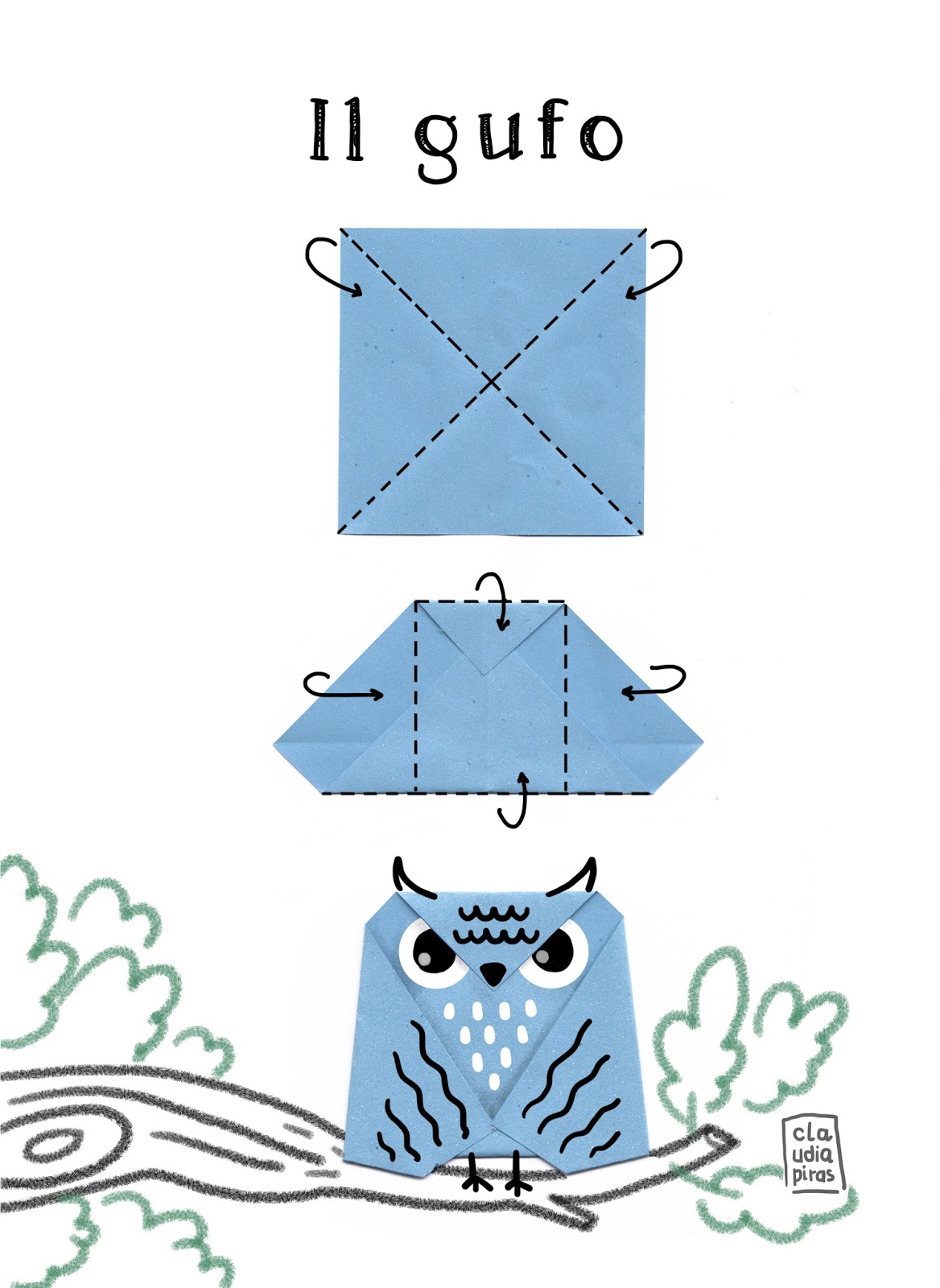 Slogan Del Gufo Origami