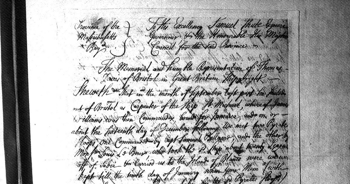 The Whydah Pirates Speak: More Original Documents concerning Thomas Davis