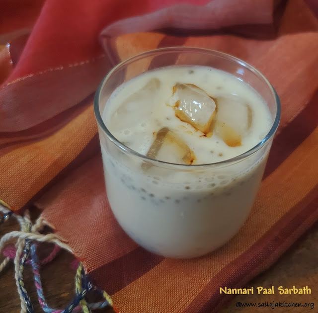 Sailaja Kitchen...A site for all food lovers!: Nannari Paal Sarbath ...