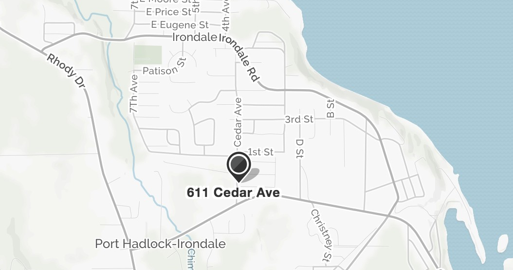 611 Cedar Residential Community in Port Hadlock, WA: Map