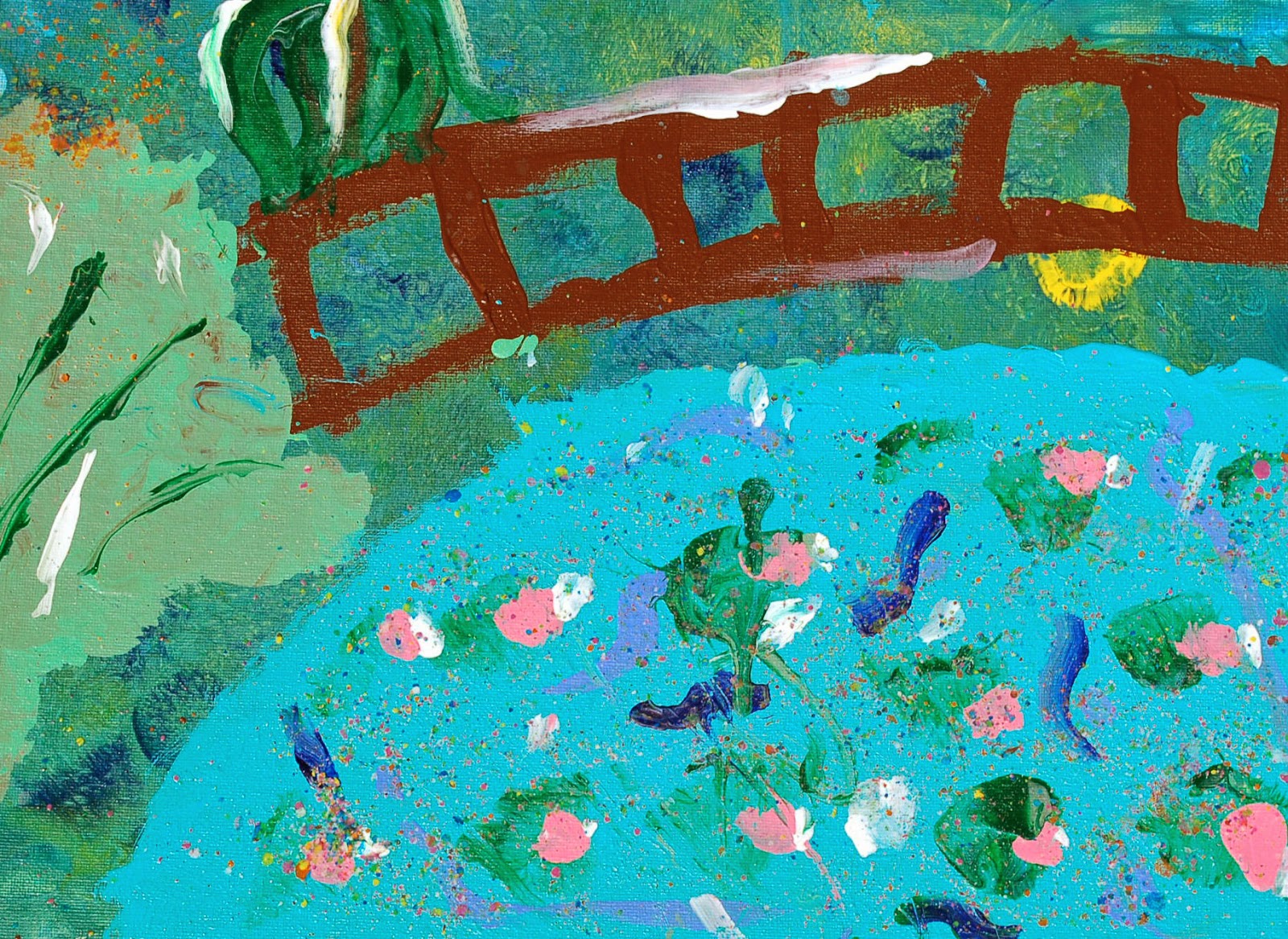 Sunnyside Art House: Monet's Japanese Bridge painting in acrylic and ...